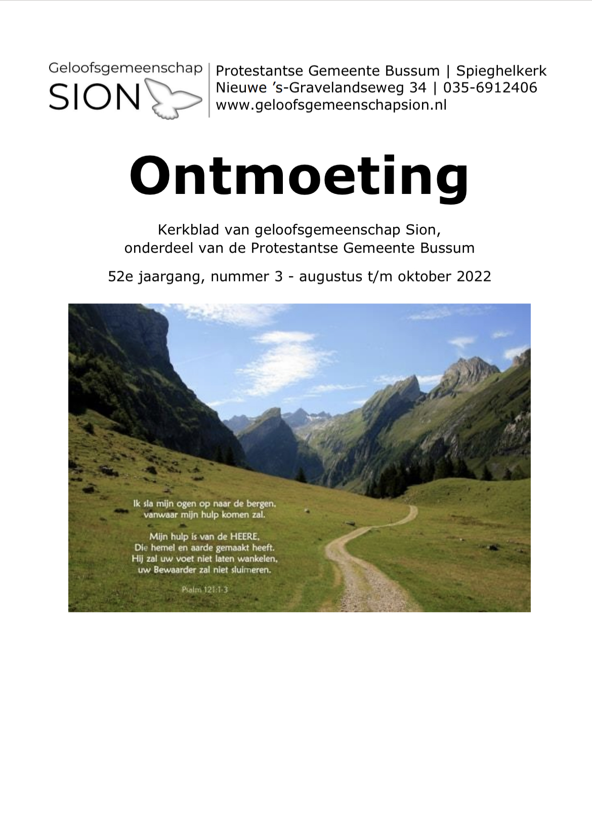 De Ontmoeting 2022-3 is uit – SION ONLINE